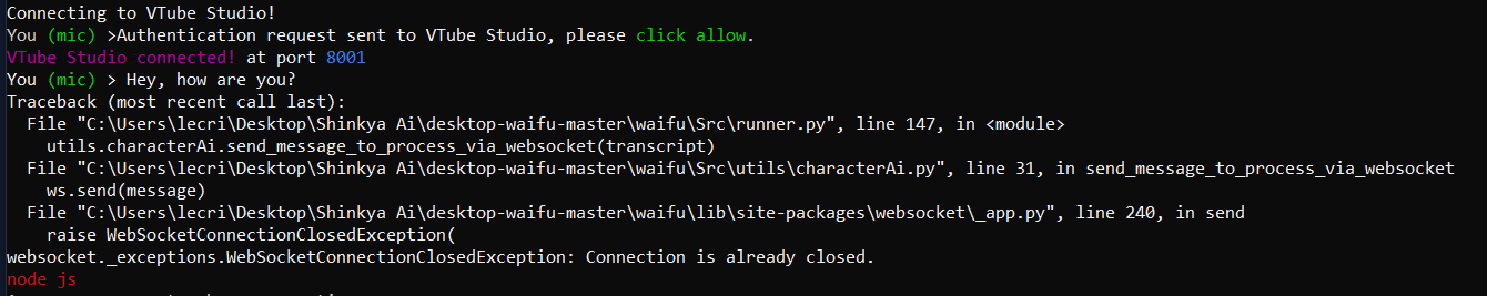 Connection is already closed · Issue #28 · AlizerUncaged/desktop-waifu · GitHub