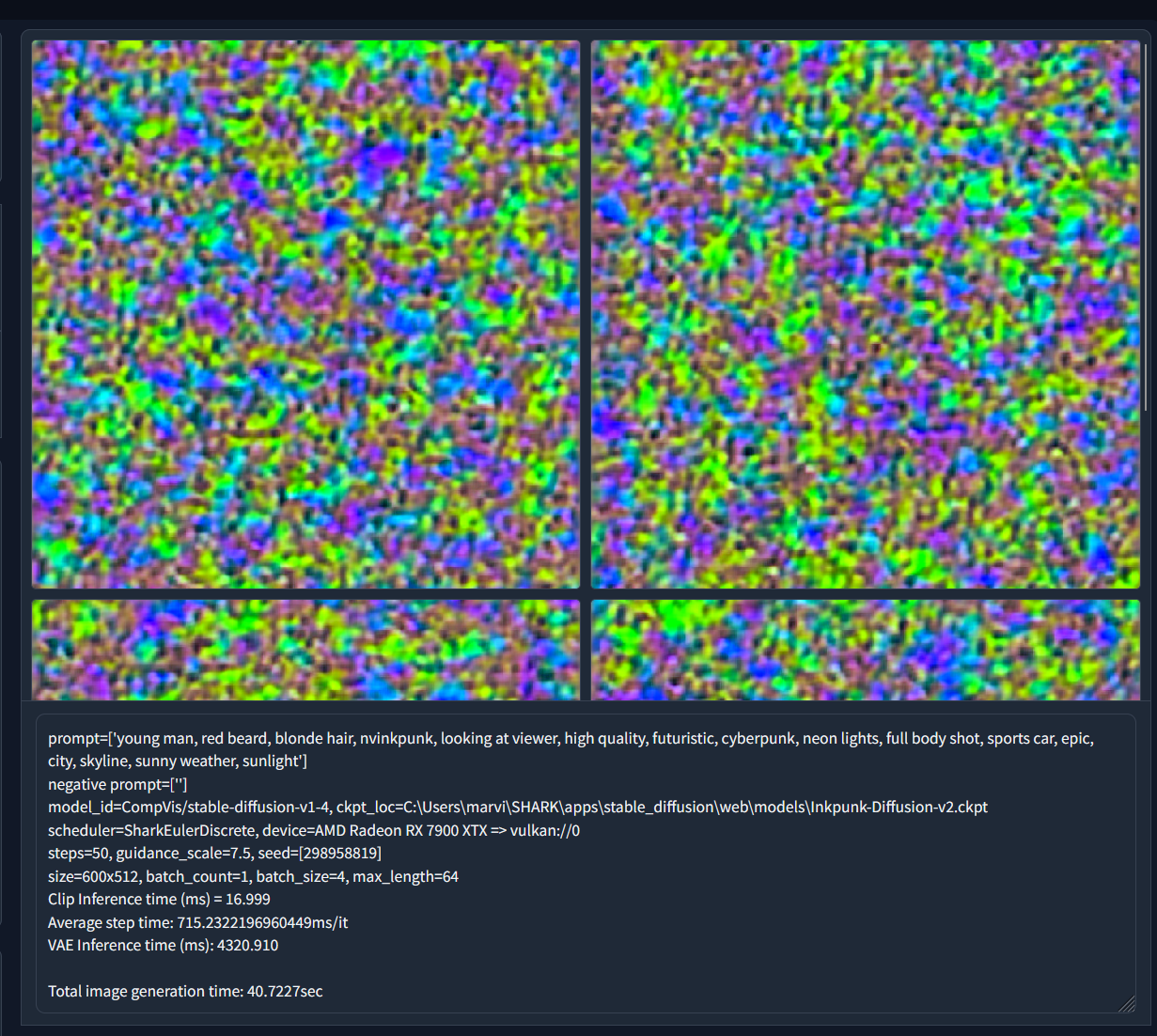 Only random colorful dots are generated when batch size >= 3 · Issue #1050 · nod-ai/SHARK-Studio ...