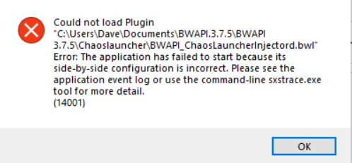 Error when running chaoslauncher.exe · Issue #789 · bwapi/bwapi · GitHub