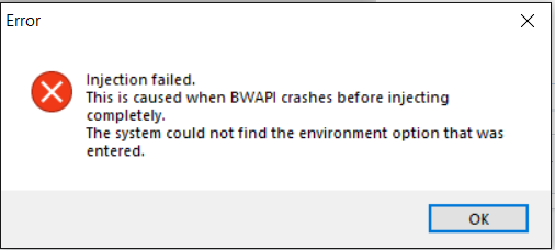 Error when running chaoslauncher.exe · Issue #789 · bwapi/bwapi · GitHub
