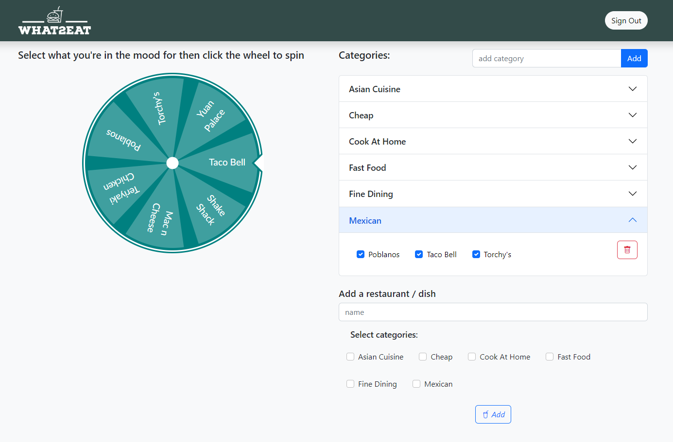 GitHub - devinkr/what2eat: Can't decide where/what to eat? What2Eat will decide for you!