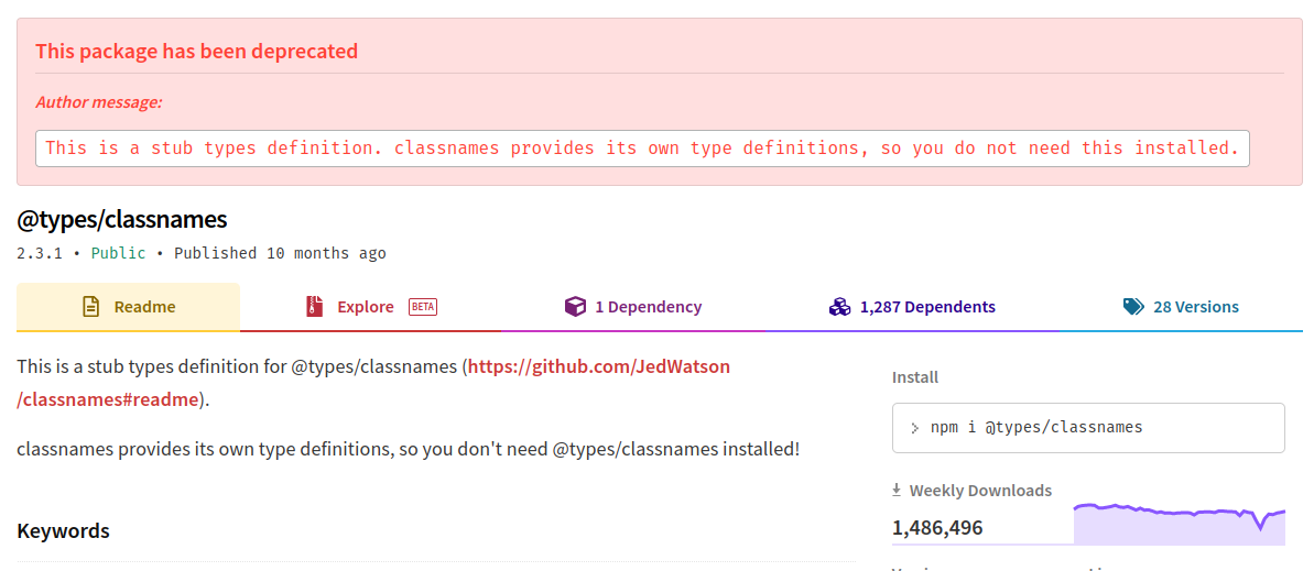 The @fluentui/react-compose package contains deprecated @types/classnames · Issue #21722 ...