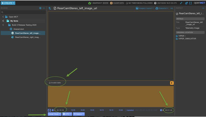 [Imagery View] "Invalid date" should not be displayed when no image is ...