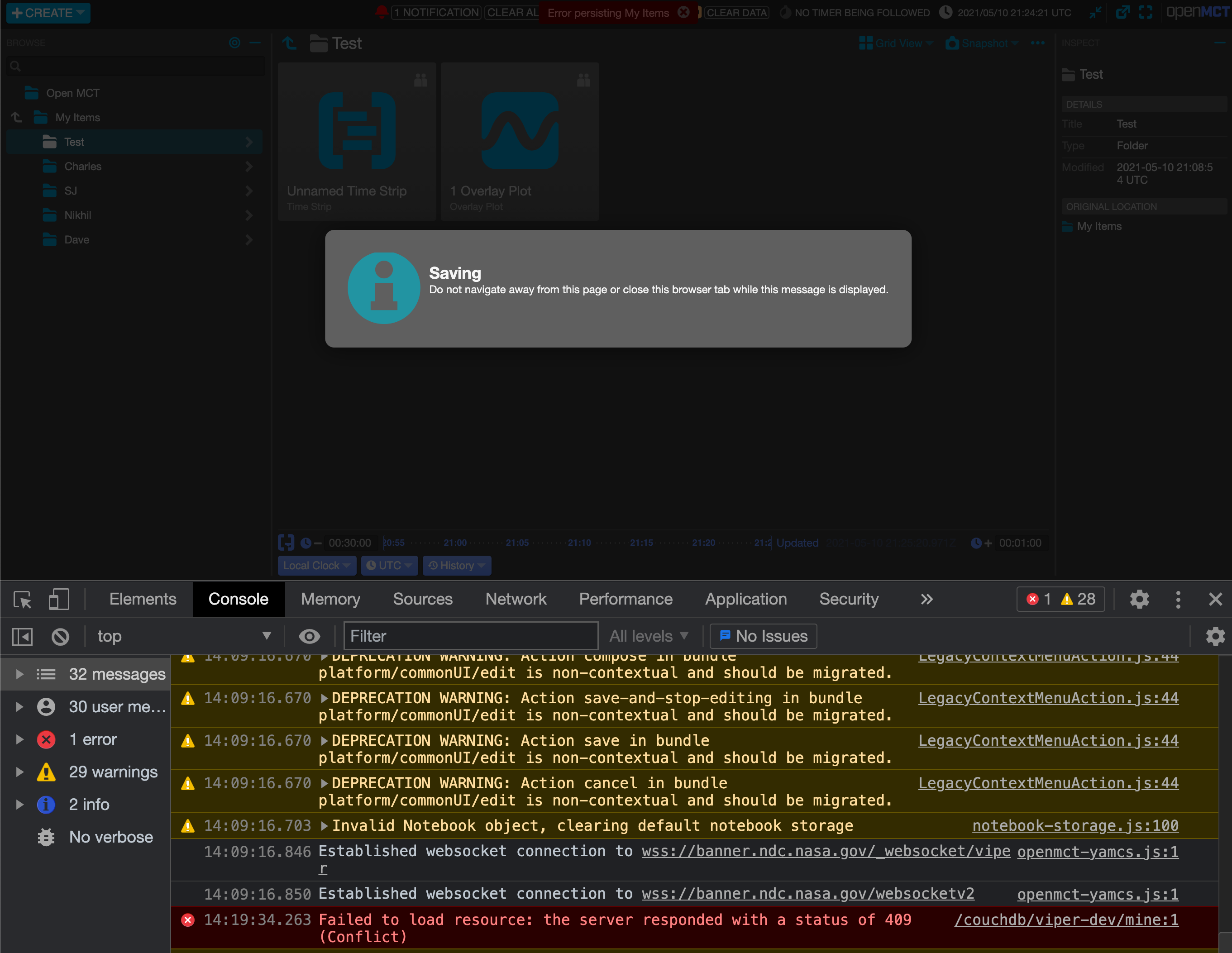 [Persistence API] Progress modal should be dismissed on persistence error · Issue #3867 · nasa ...