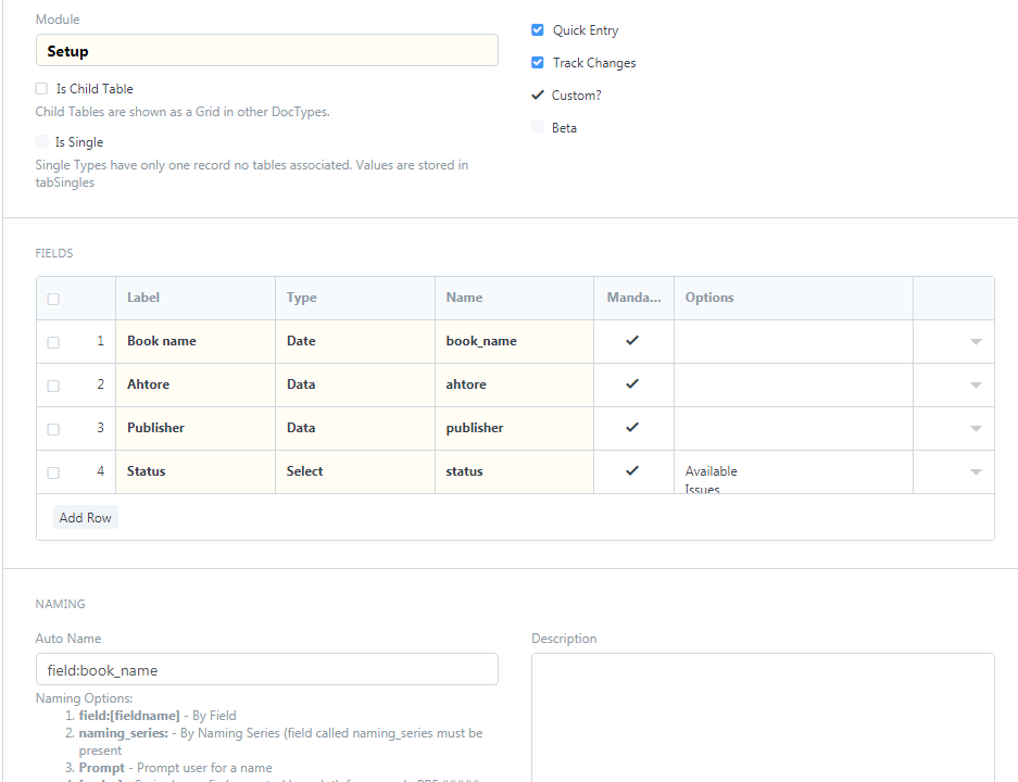 Created Doctype Is Missing Option Custom Is Checked And Erpnext V10 Is In Production Mode