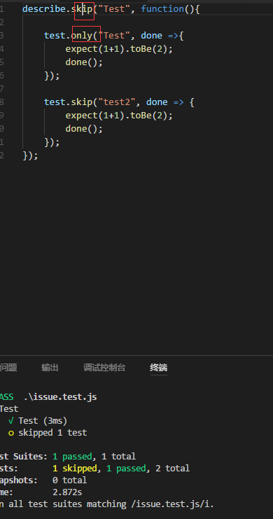 Test won't skip · Issue #3603 · facebook/jest · GitHub