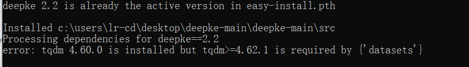 根据快速上手教程，源码安装报错 · Issue #253 · zjunlp/DeepKE · GitHub