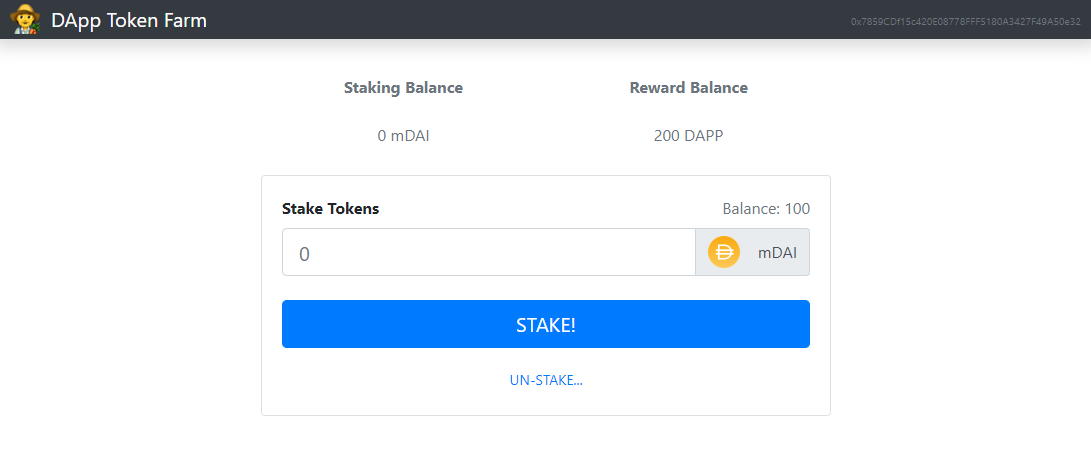 GitHub - ludeiro/defi_tutorial: Cryptocurrency staking dapp