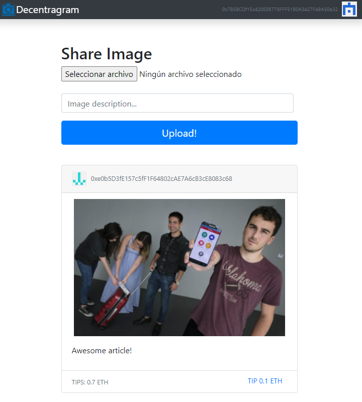 GitHub - ludeiro/decentragram: Decentralized Social Media Project