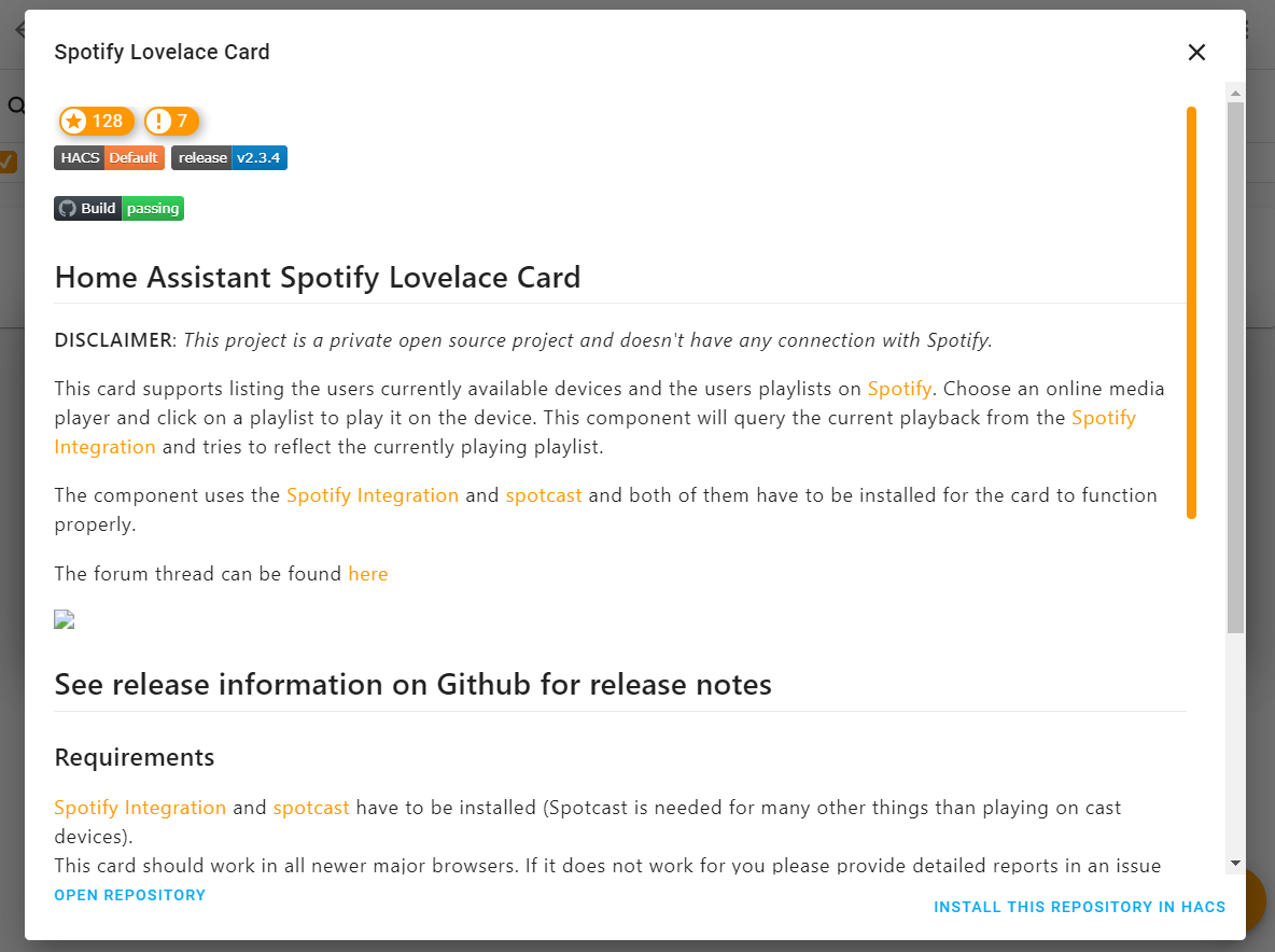 Not found on HACS · Issue #120 · custom-cards/spotify-card · GitHub