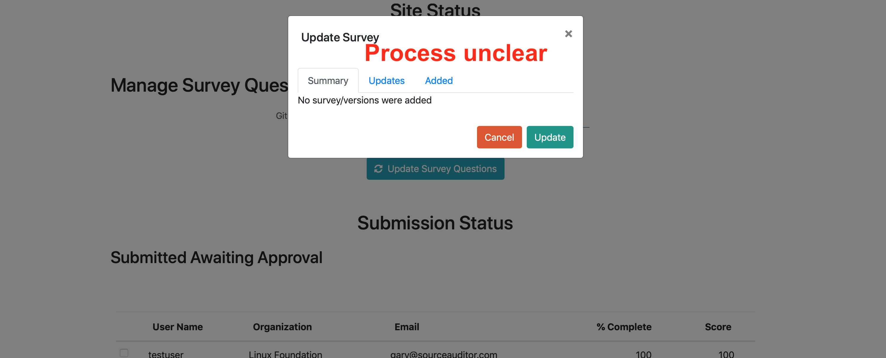 Admin page "Manage Survey Content" needs review - Editing Survey Questions · Issue #59 ...