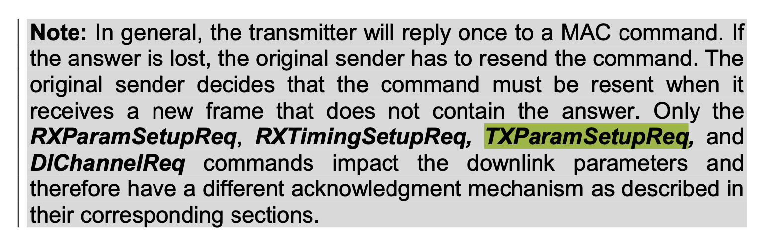 The network server does not respond to DeviceTimeRequest if the command is accompanied by a ...
