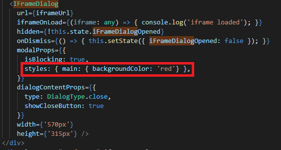 IFrameDialog - customize overlay color and dialog background · Issue #686 · pnp/sp-dev-fx ...