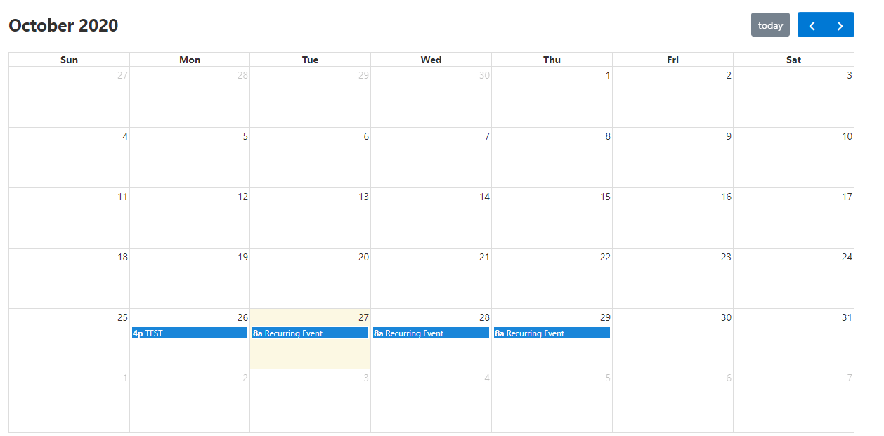 React Graph Calendar - Recurring Events · Issue #1414 · pnp/sp-dev-fx ...