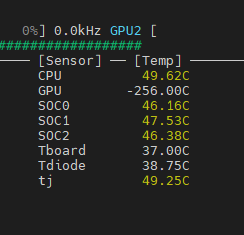 [AGX Orin] GPU temperature below 45C is shown as -256.0C · Issue #350 ...
