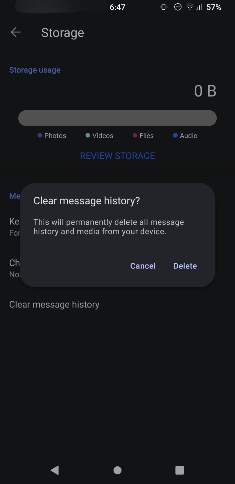 Misleading text about clearing message history · Issue #13022 · signalapp/Signal-Android · GitHub
