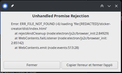 Crash when trying to open Sticker Creator · Issue #6618 · signalapp/Signal-Desktop · GitHub