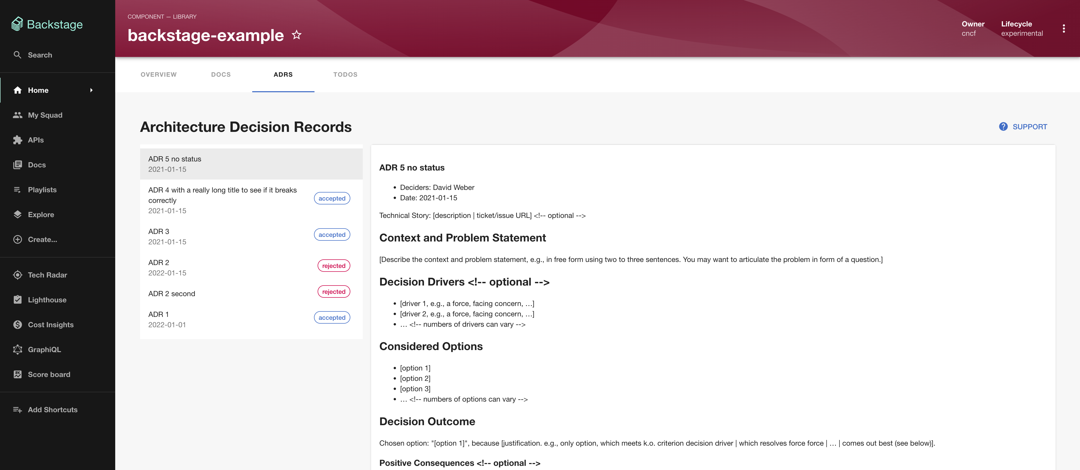 🐛 Bug Report: [ADR Plugin] Format/Css doesn't look good · Issue #17929 · backstage/backstage ...