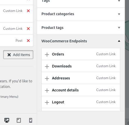Display WooCommerce Endpoint links in the Navigation block list · Issue #42670 · woocommerce ...