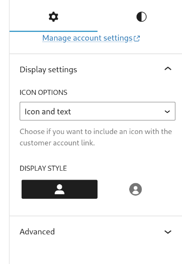 Customer account block: strange display of the block options in the sidebar in WP 6.2 · Issue ...