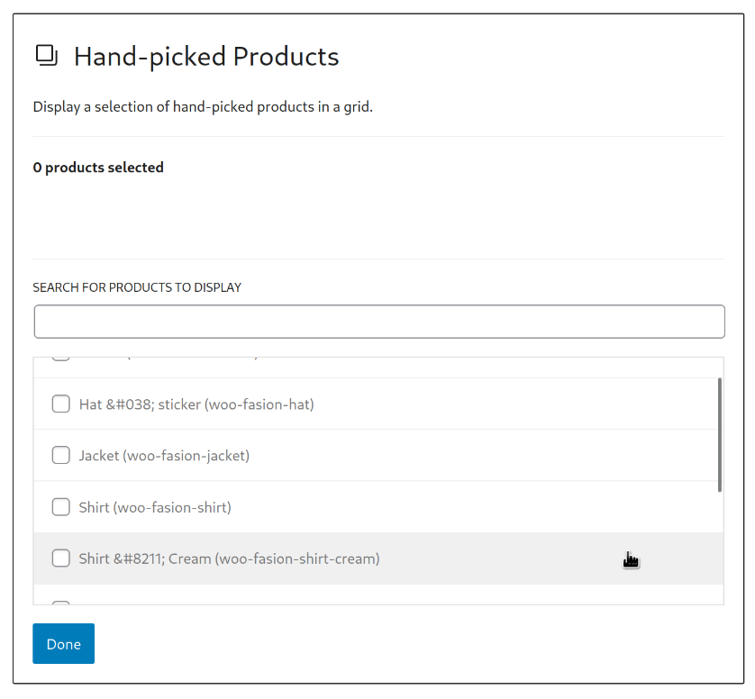 Product Names With Special Characters Are Not Encoded Correctly In The Product Selector Of