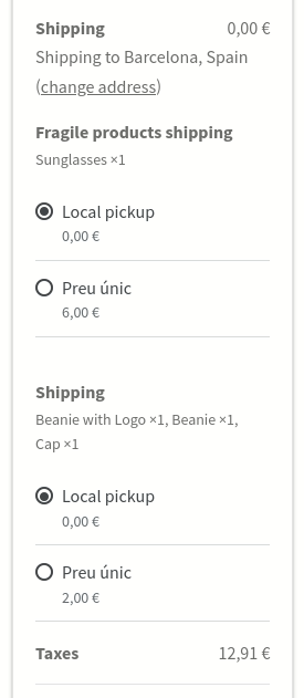 It's not possible to select shipping rates for second packages when ...