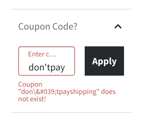 Coupon codes with apostrophes don't work · Issue #2164 · woocommerce/woocommerce-blocks · GitHub