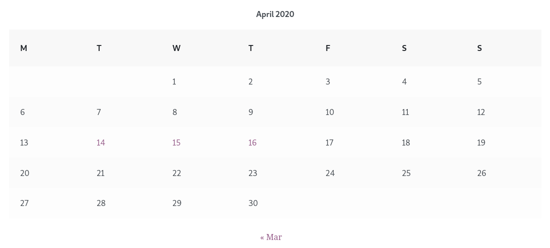 Improve Editor Styles For Calendar Block Looks Very Different In The Editor Than The Frontend 