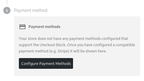 Checkout: 'No payment methods' placeholder is visible when adding the Checkout block even when ...
