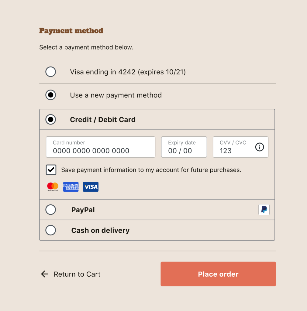 Checkout: update design of the payment methods · Issue #2628 ...