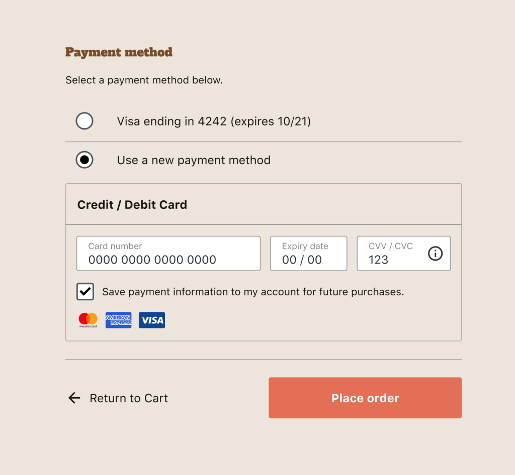 Checkout: update design of the payment methods · Issue #2628 · woocommerce/woocommerce-blocks ...