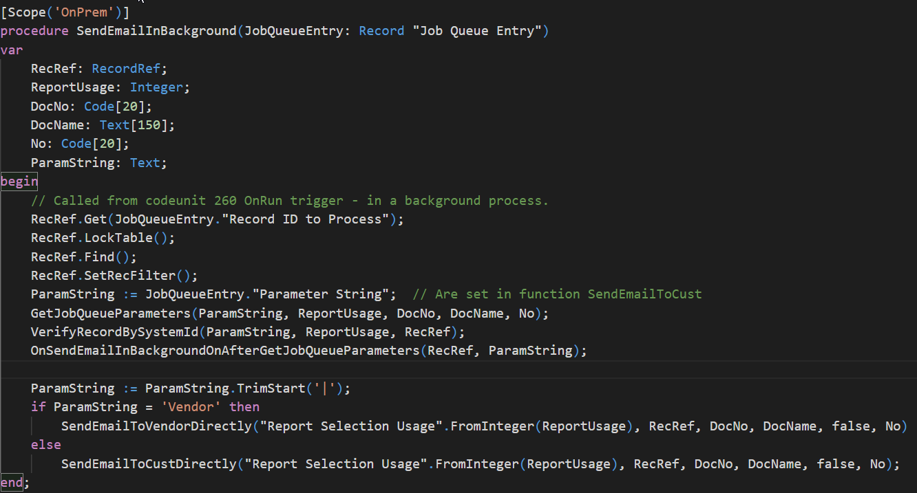[Question][Request for Modification] table 77 "Report Selections" - procedure ...