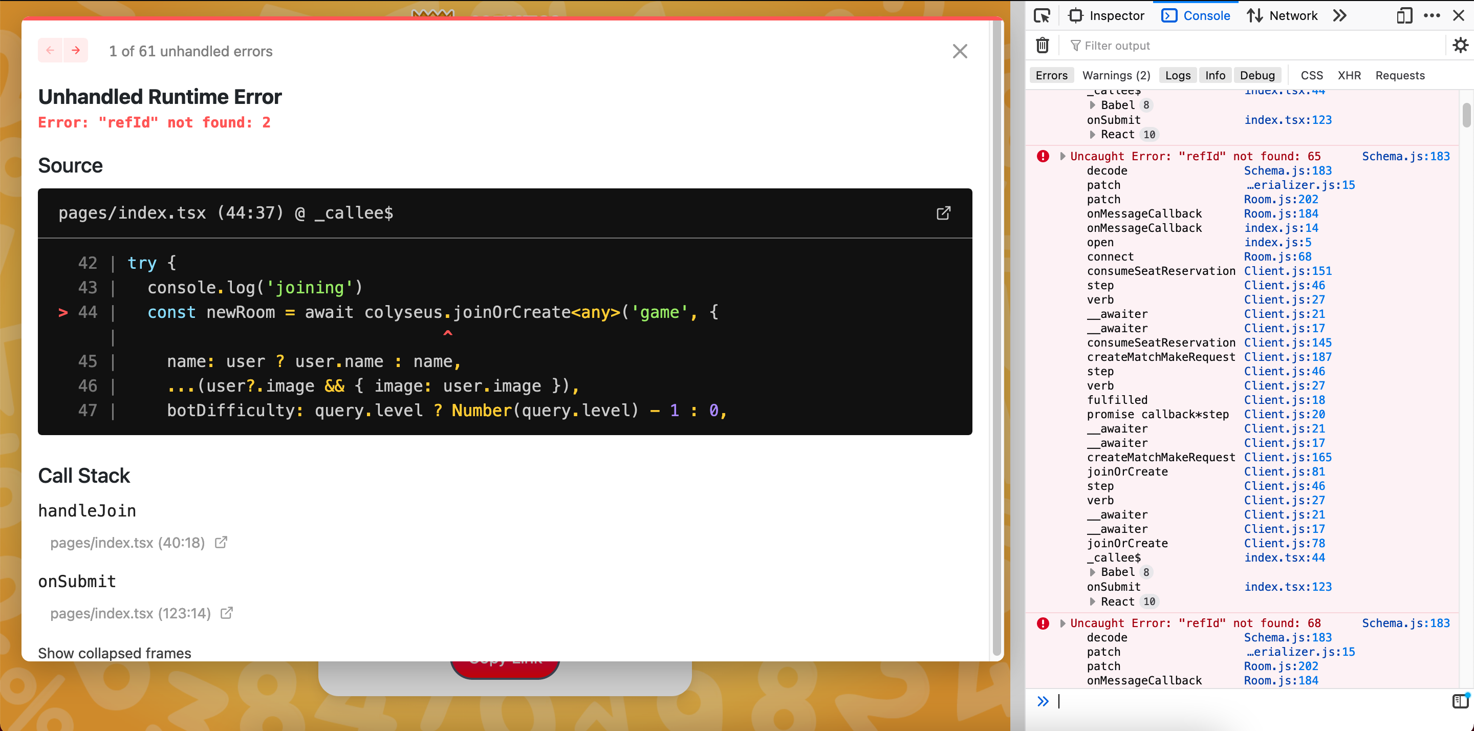 Error: "refId" not found: 2 · Issue #95 · colyseus/schema · GitHub