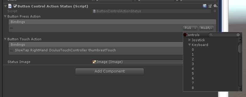 When setting a binding on a component's public InputAction, opening or closing a branch in the ...