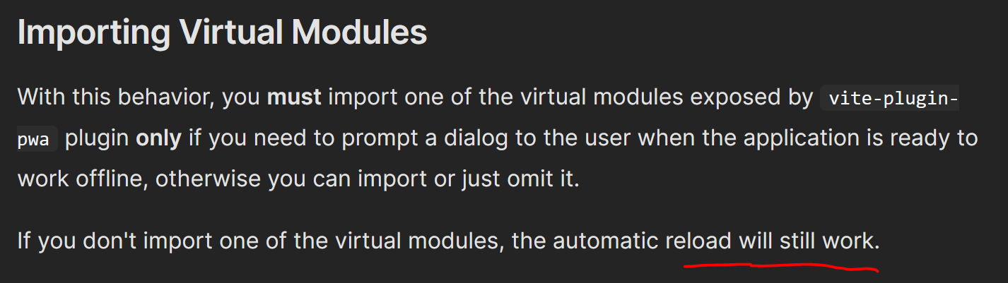 Automatic reload != location.reload? · Issue #377 · vite-pwa/vite-plugin-pwa · GitHub
