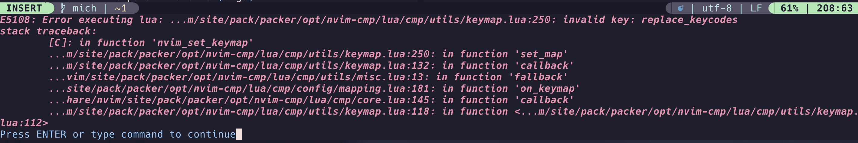 插入模式回车换行错误 · Issue #298 · ayamir/nvimdots · GitHub