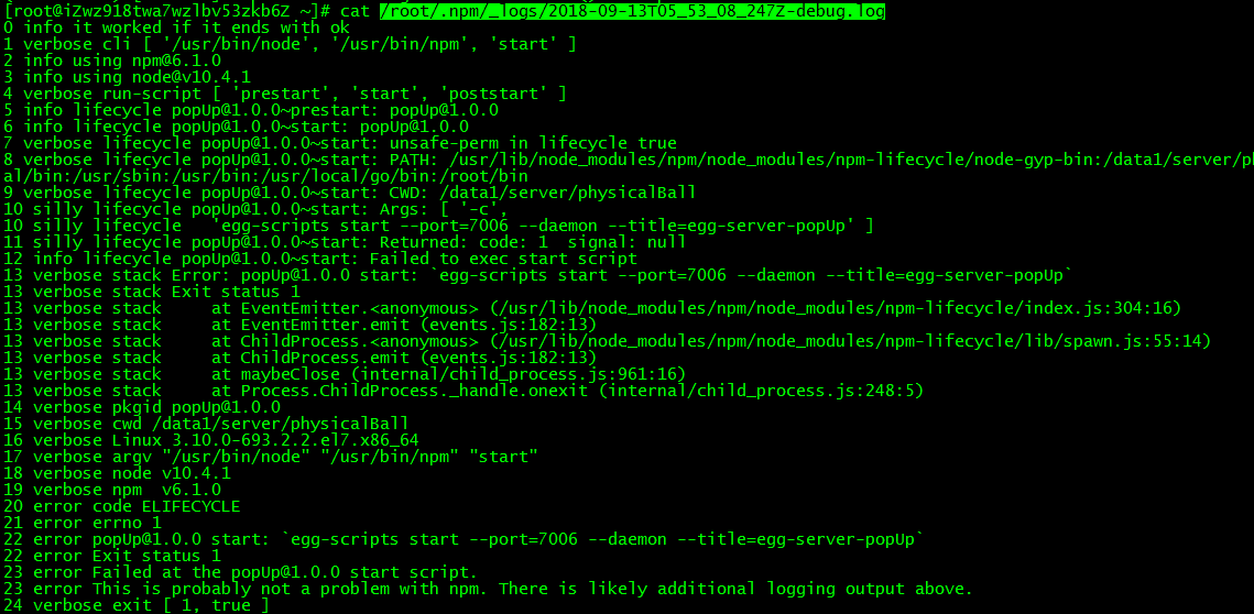 npm start 启动报错 · Issue #3000 · eggjs/egg · GitHub