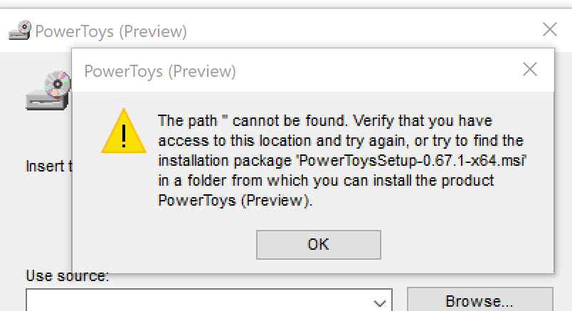 can not update & uninstall · Issue #25673 · microsoft/PowerToys · GitHub