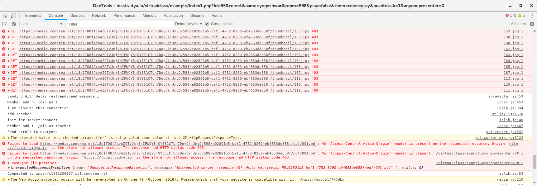 Document Sharing: Document thumbnails not loading after browser restart. · Issue #850 · congrea ...