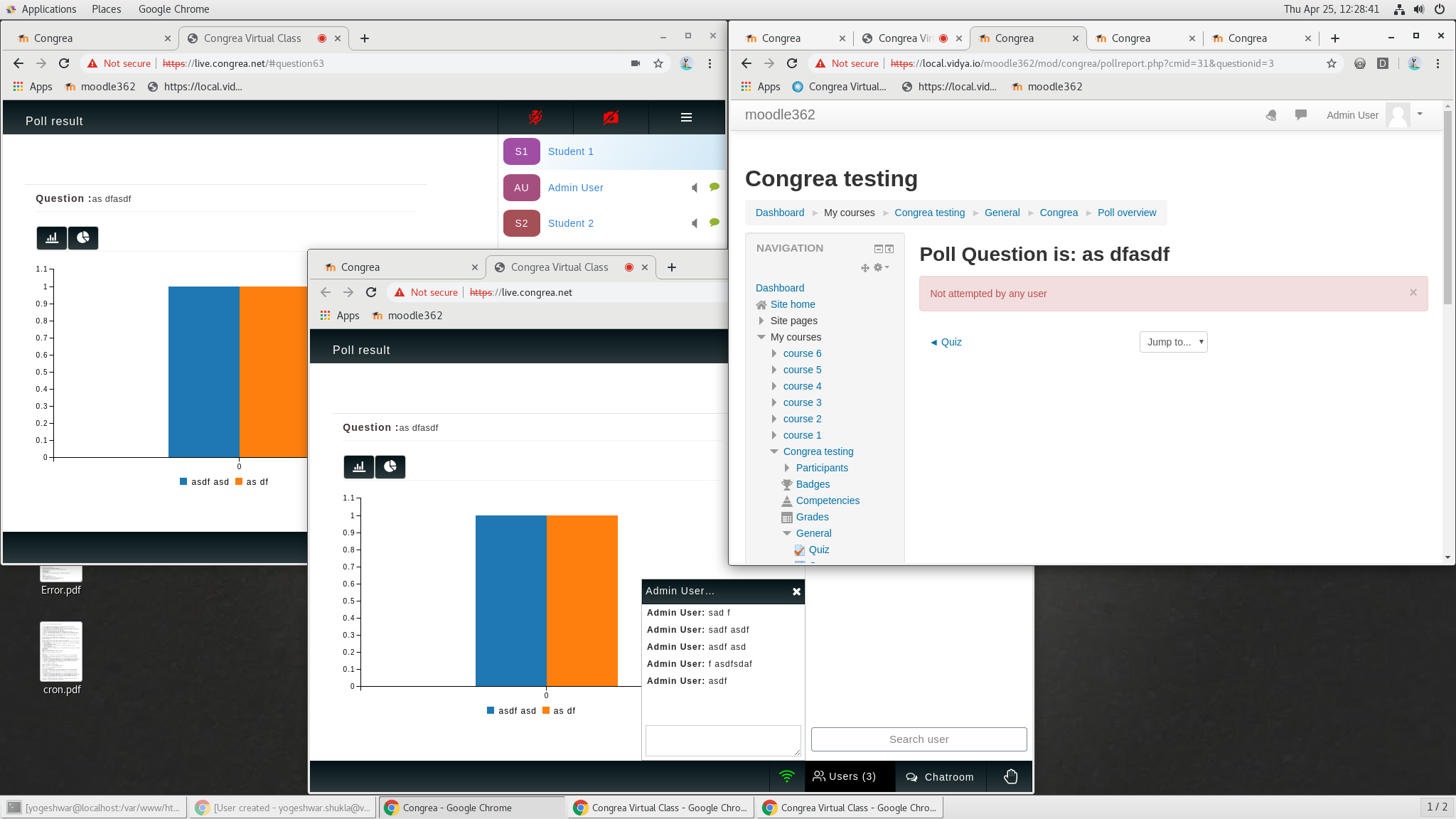 Poll reports not saved in Moodle. · Issue #984 · congrea/virtualclass · GitHub