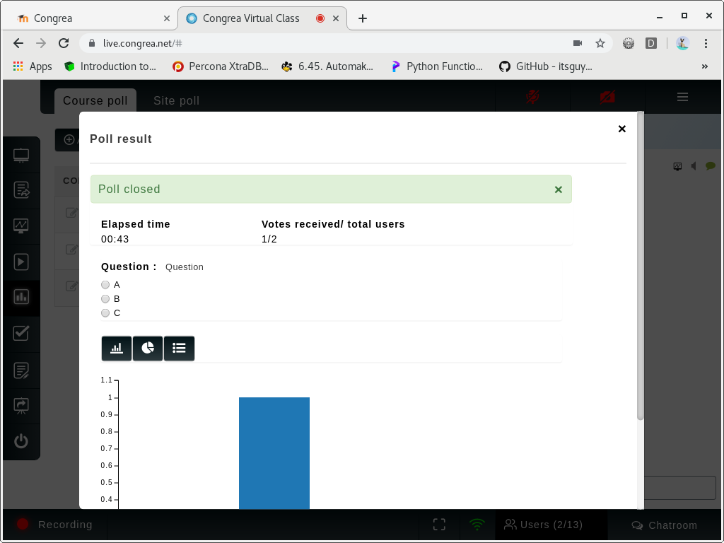 Poll: Issue after refresh. · Issue #1197 · congrea/virtualclass · GitHub