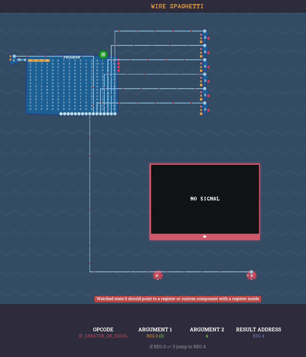 [Bug]: Wire Spaghetti unable to progress past "Watched state 0 should ...