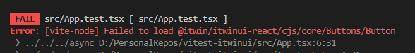 Importing Itwinui React Components In Vitest Environment Results In An Error · Issue 727