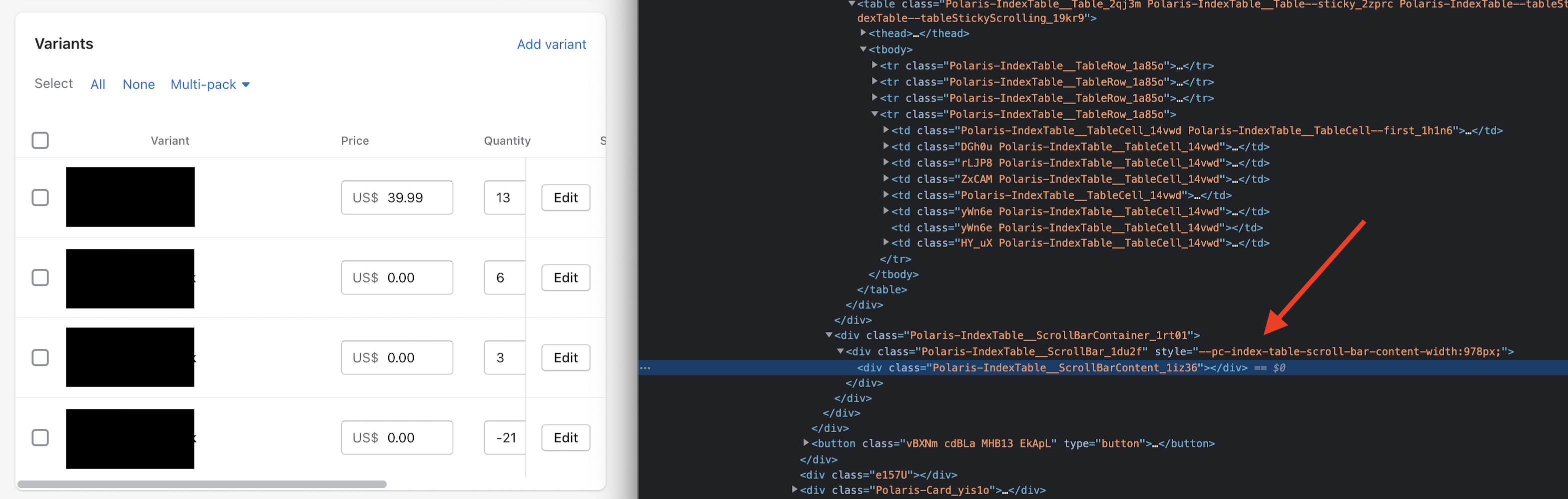 Indextable Scrollbar Doesnt Appear Until Window Is Resized · Issue 7307 · Shopifypolaris 