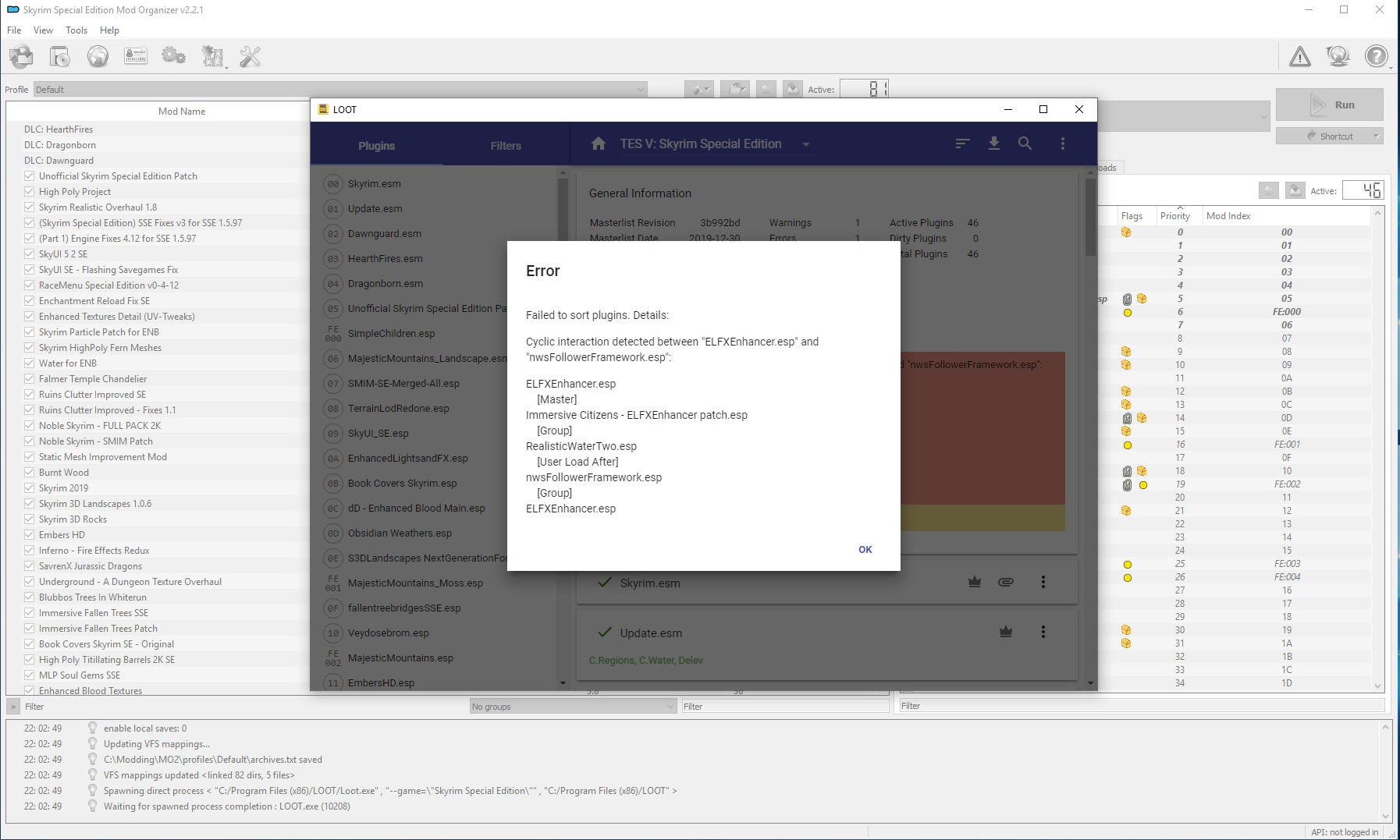 Failed To Sort Plugins Cyclic Interaction Detected · Issue 1174 · Lootloot · Github