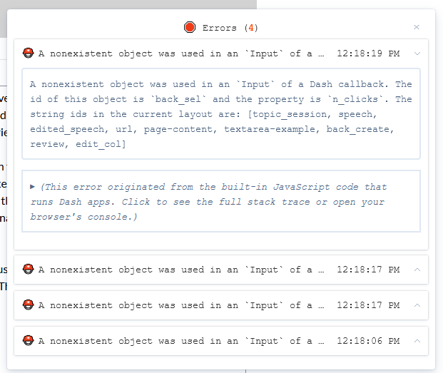 [BUG] suppress_callback_exceptions=true doesn't work in version 1.21 · Issue #1715 · plotly/dash ...
