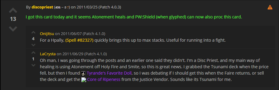 [Item] [Priest] Darkmoon Card: Tsunami procs · Issue #3009 · WoWManiaUK/Blackwing-Lair · GitHub