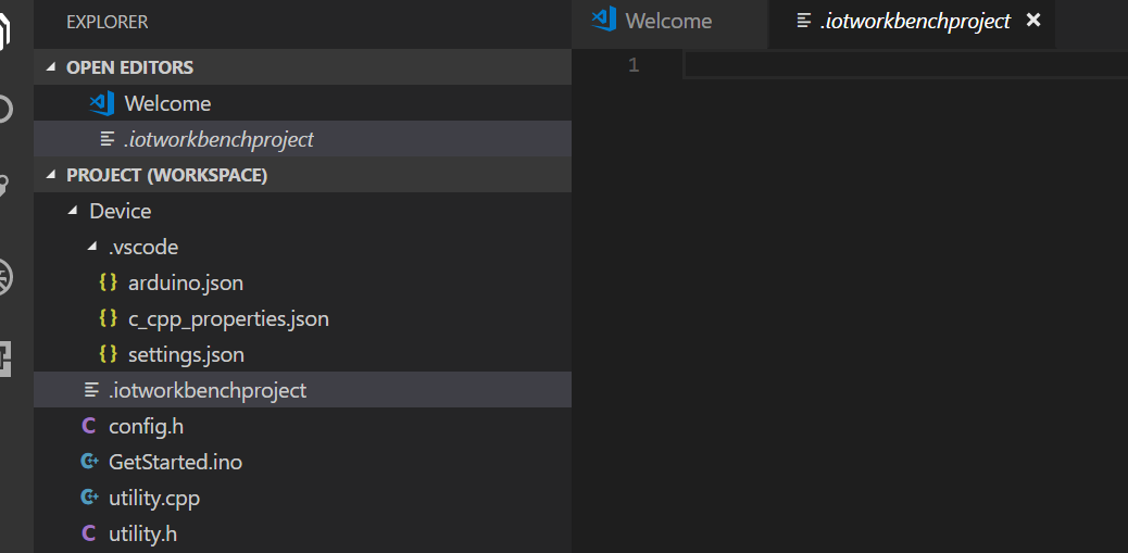 .iotworkbenchproject file without any content · Issue #133 · microsoft/vscode-iot-workbench · GitHub