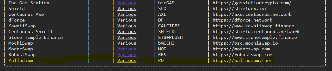 #request to add https://palladium.farm/ running over BSC Network ...