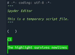 Turning "Highlight current line" off breaks parenthesis matching ...